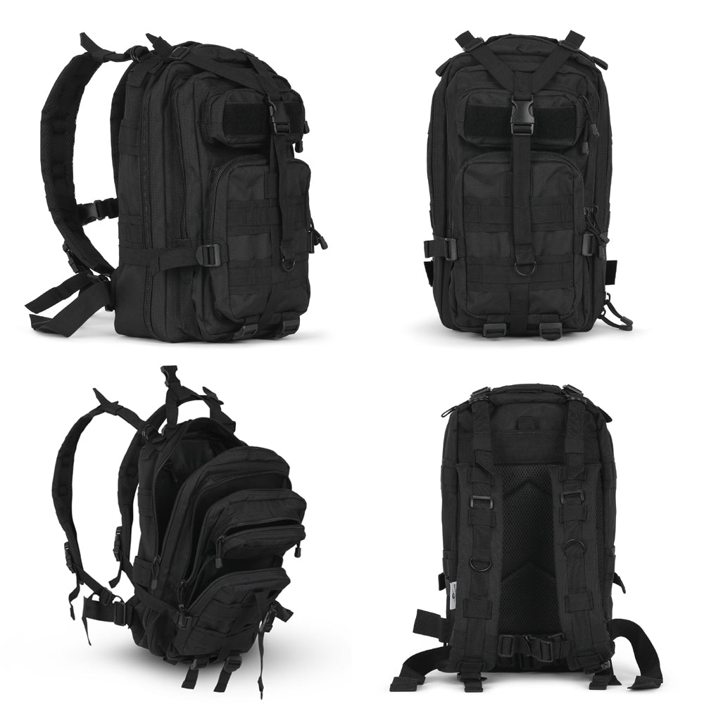 GORILLA PAKS 30L Small Tactical MOLLE Backpack – Military Rucksack in Black | GORILLA PAKS